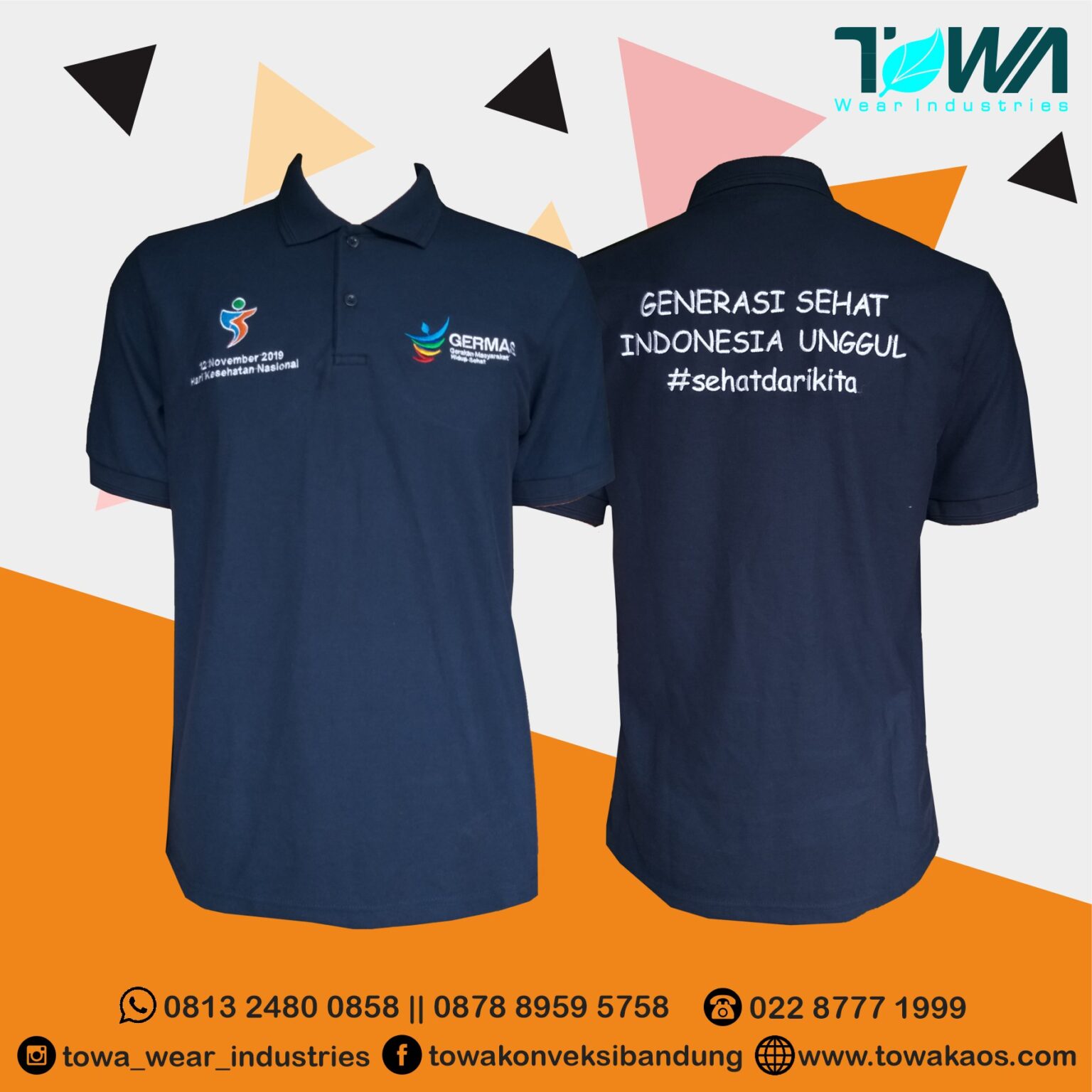 BAJU POLO SHIRT SALUR - Konveksi Kemeja Kerja Bandung | TOWA Wear ...